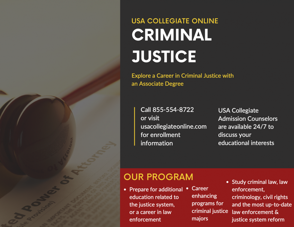 Criminal Justice - USA Collegiate Online | Online School
